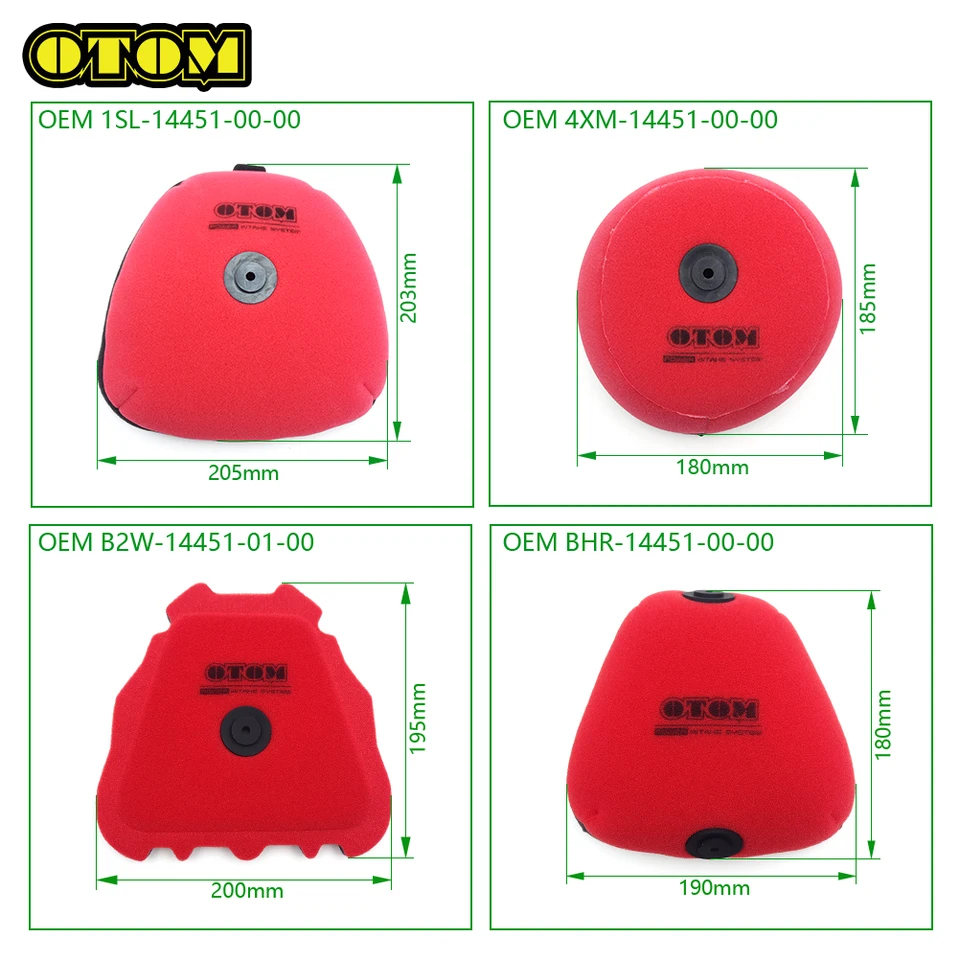 Motorcycle Performance Filter Yamaha Air Filter 4XM-14451-00 ...