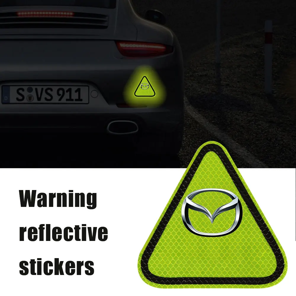 1-2Pcs-Car-Trunk-Bumper-Reflective-water-proof-Scratch-Warning-triangle ...