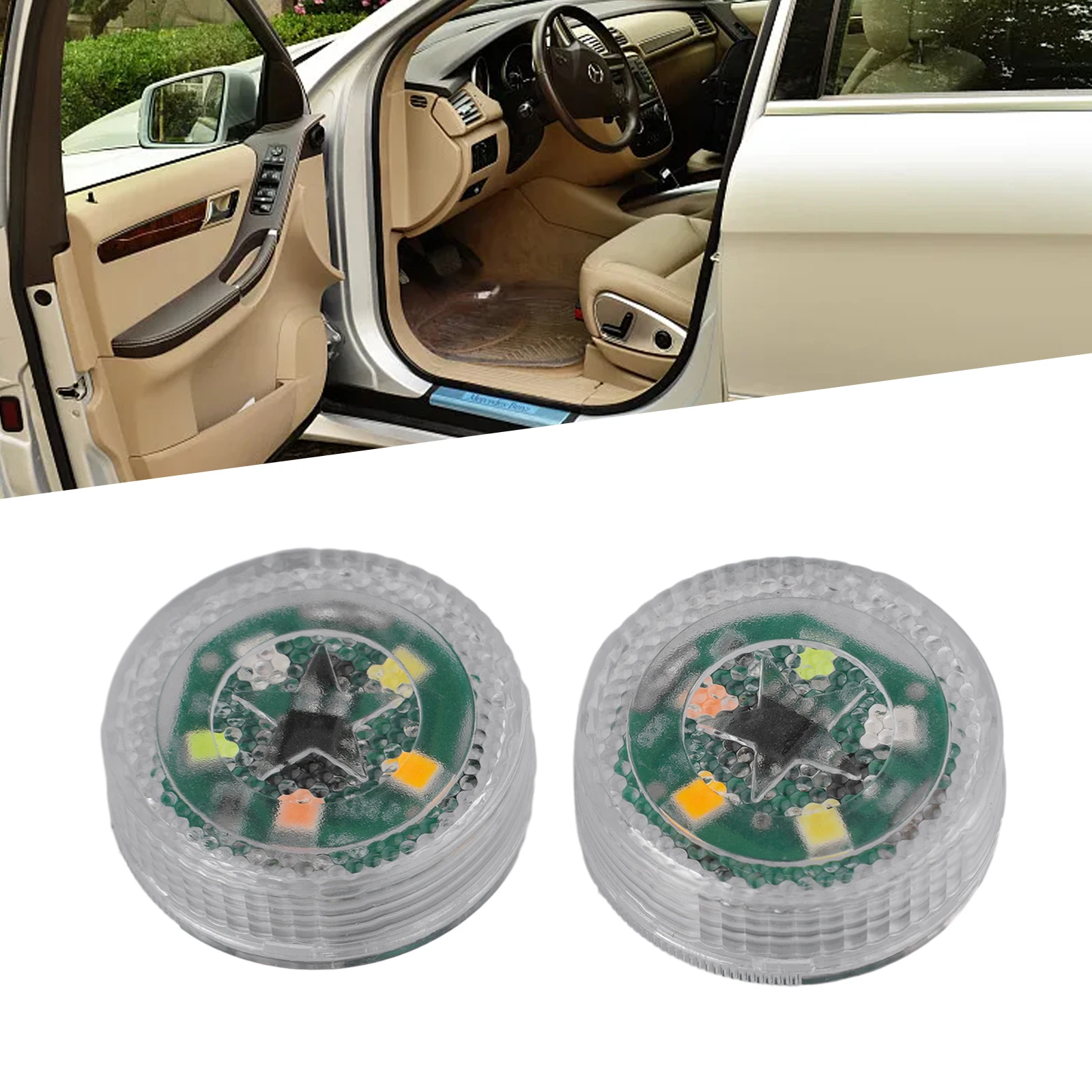 2PCS-Car-Door-Warning-Lights-Wireless-LED-Technology-Anti-collision ...