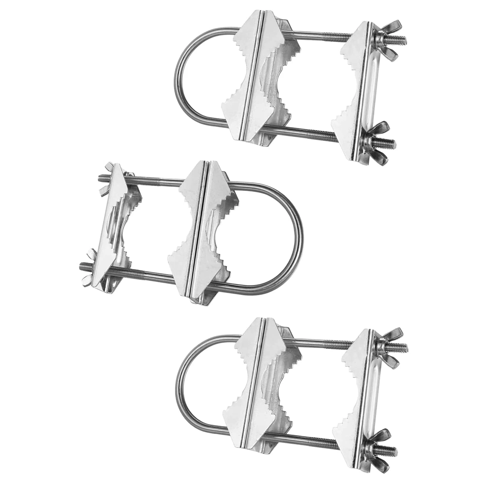 Double-Antenna-Mast-Clamp-V-Jaw-Block-with-U-Bolts-Heavy-Duty-Anti-Rust ...