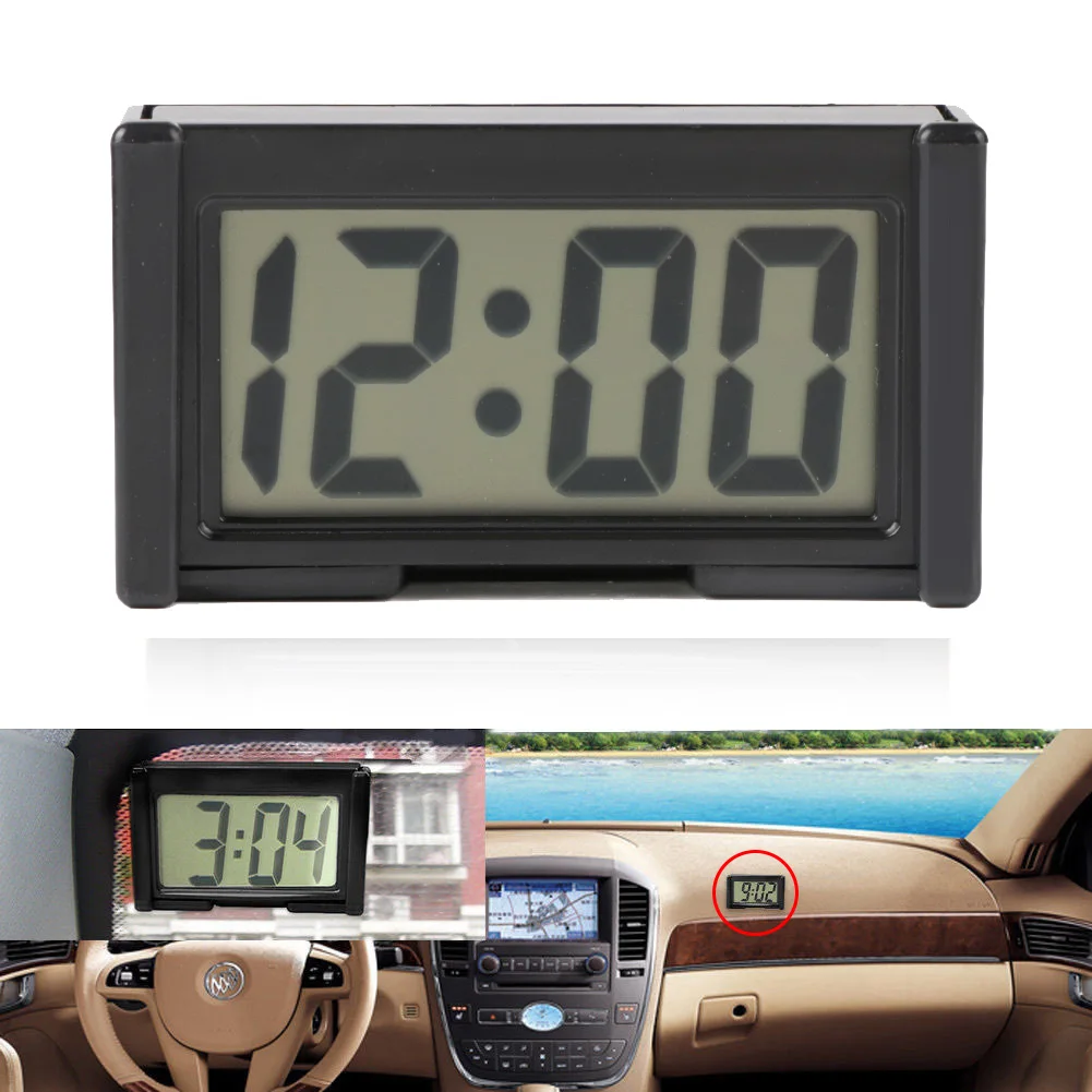 Mini-Car-Digital-Clock-LCD-Display-Auto-Car-Truck-Dashboard-Time-Self ...