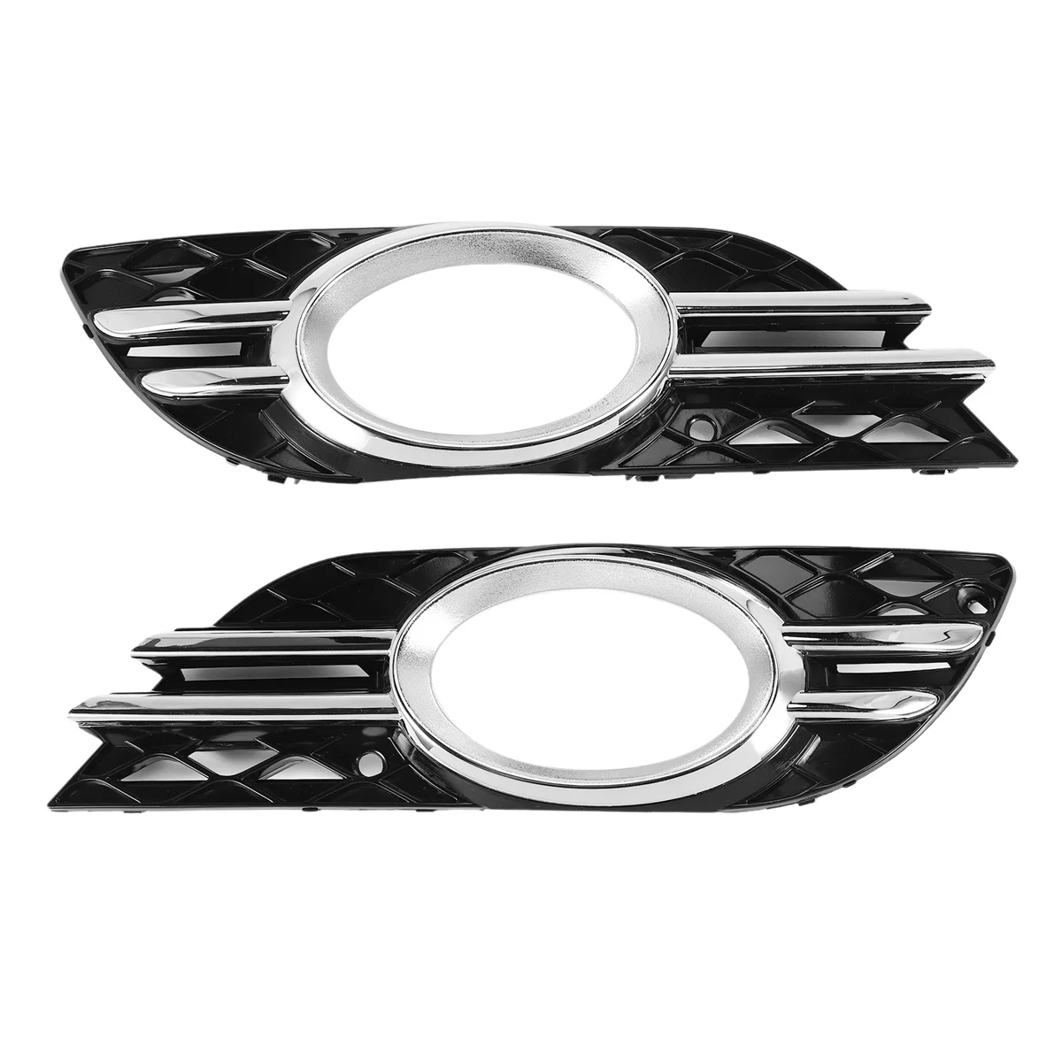 Car Front Fog Light Grill Chrome Trim Cover Set for Mercedes-Benz E ...