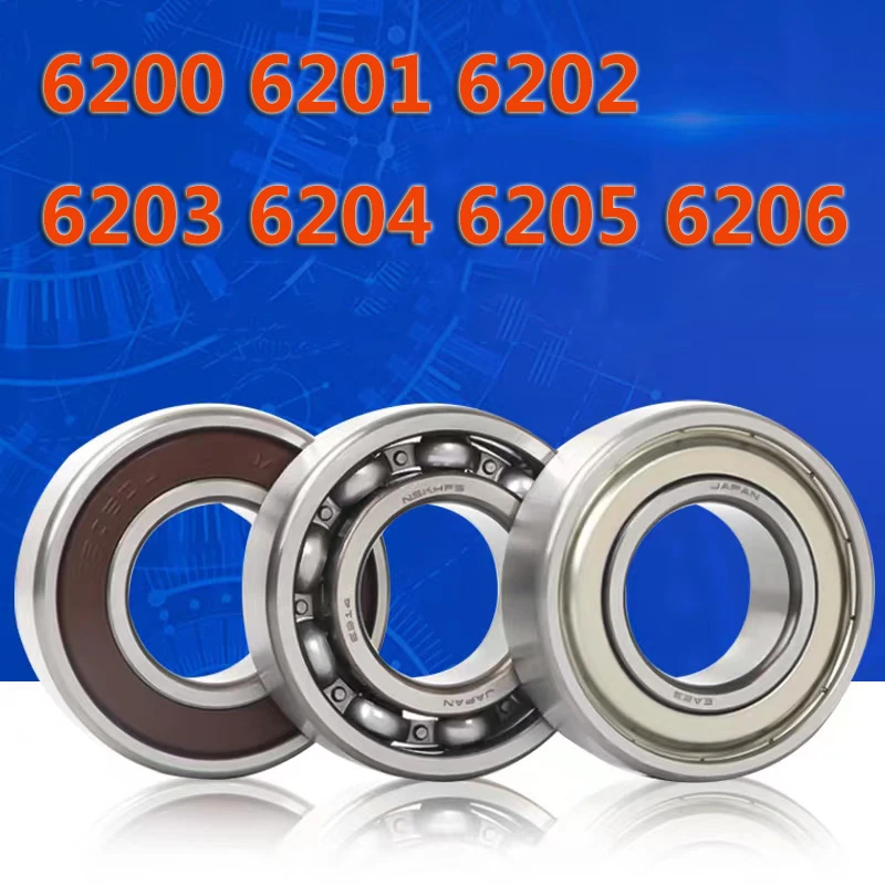 High Quality Bearing 6200 6201 6202 6203 6204 6205 6206~6224 ZZ DDU ...
