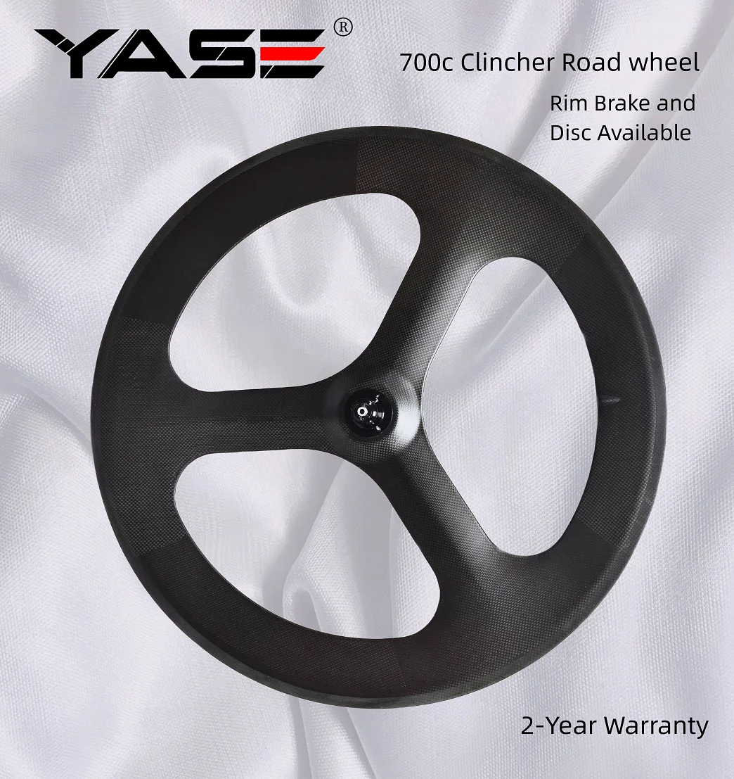 700c-Tri-Spoke-Carbon-Wheels-Clincher-Track-wheel-Triathlon-Time-Trial ...