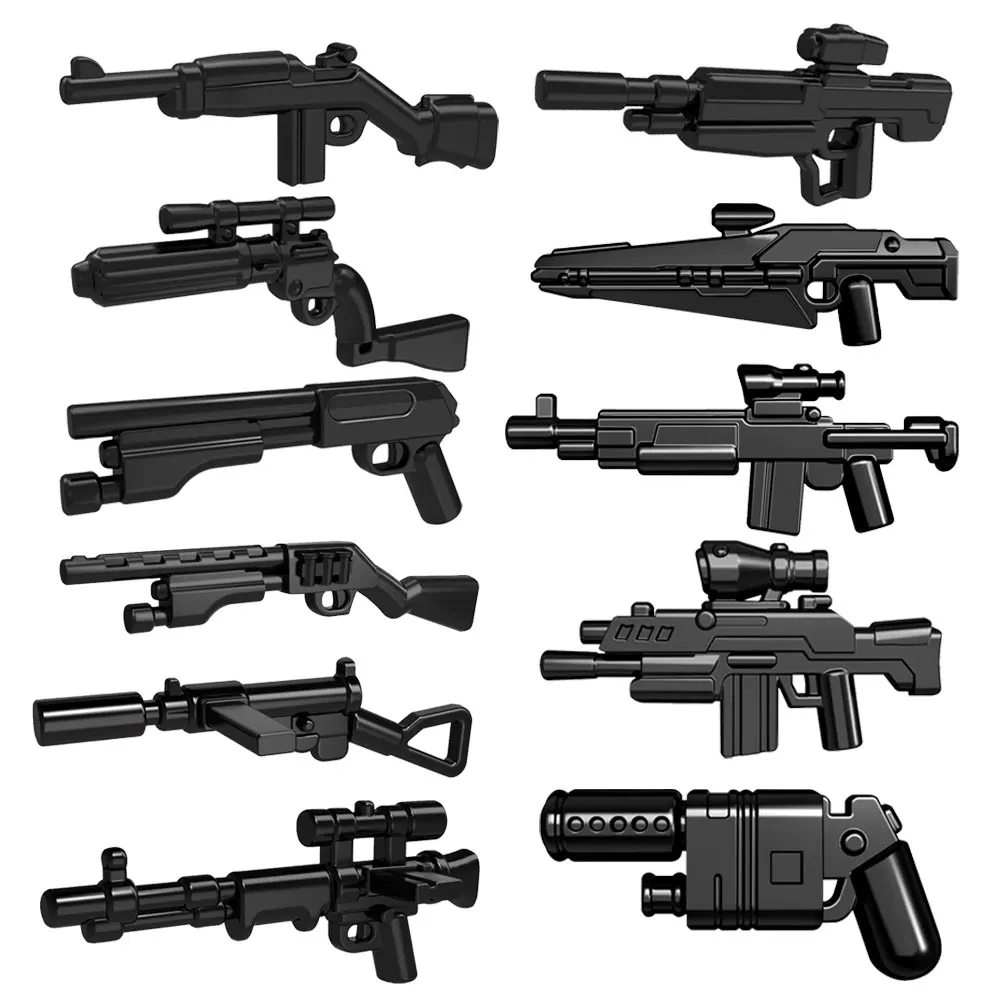 Army Gun Brick Weapon Block Soldiers Figure Accessories Parts DIY MOC ...