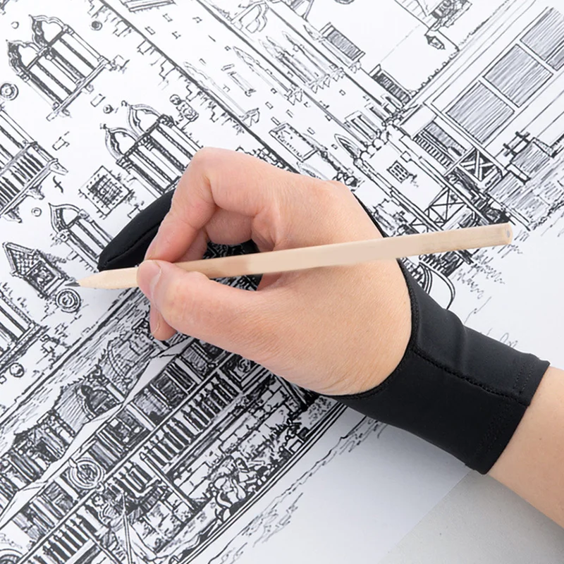 Right-And-Left-Hand-Drawing-Tablet-Glove-Solid-Color-Single-Fingers ...