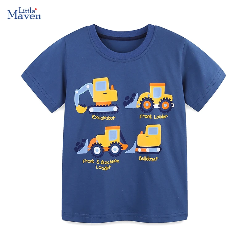 Little maven Kids Clothes Baby Boys 2026 Summer New T Shirts Children's ...
