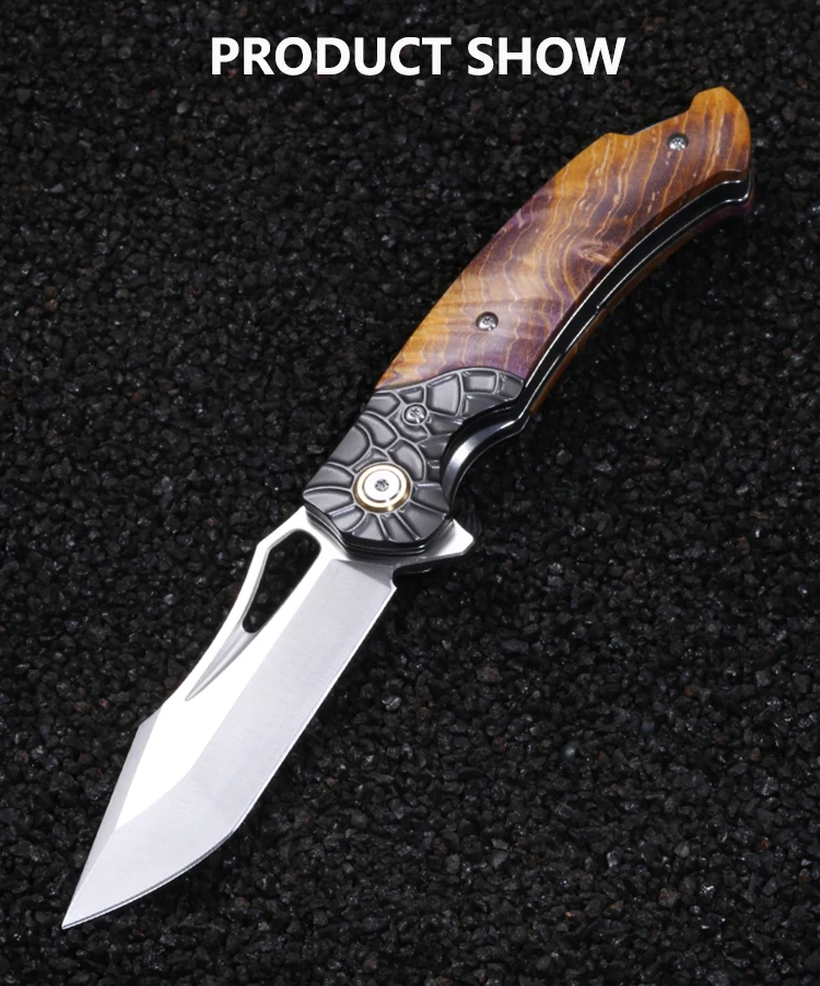 M390 steel Tactical Folding Pocket Knife - Blade HQ