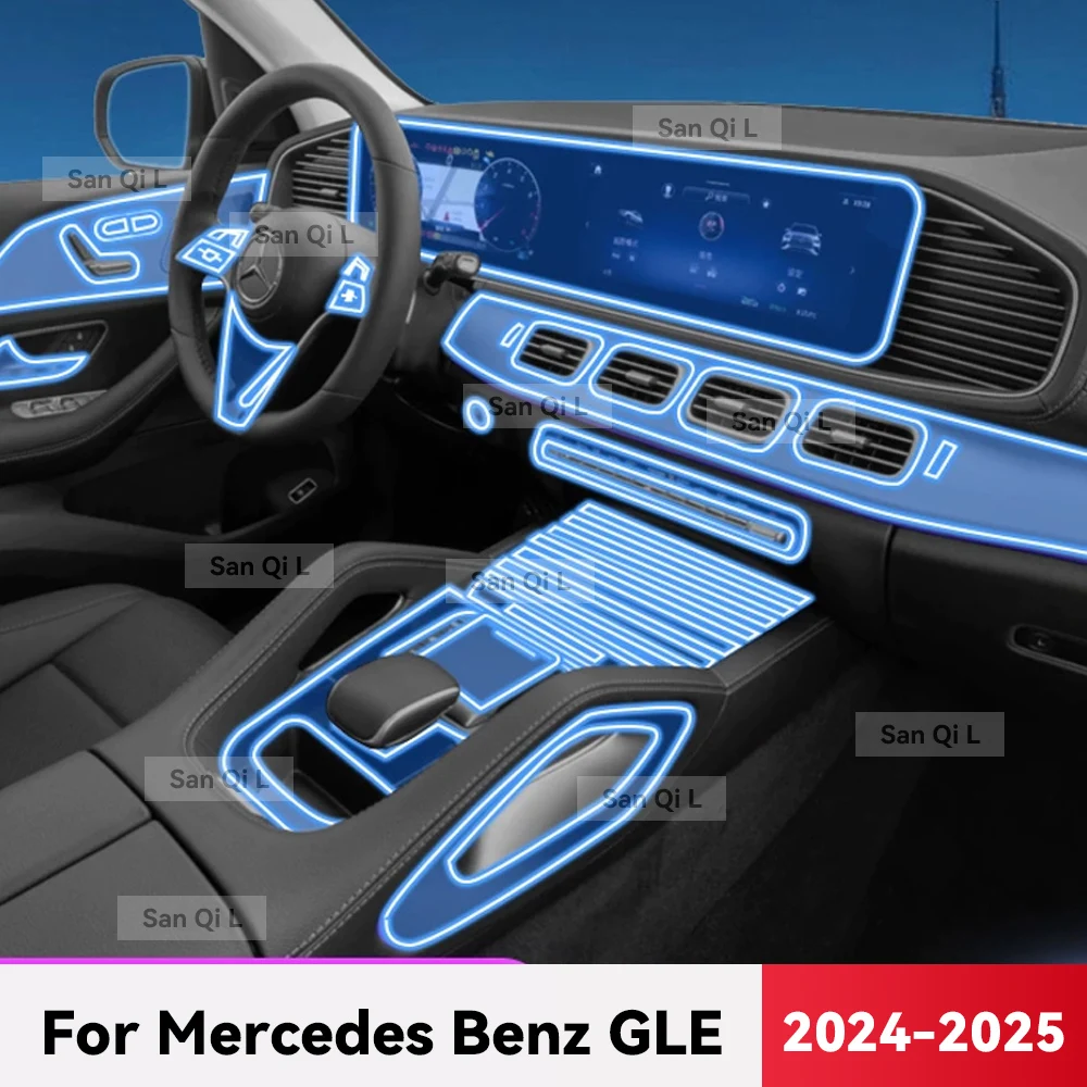 Transparent TPU For Mercedes Benz GLE 2024 Car Center Console Media ...