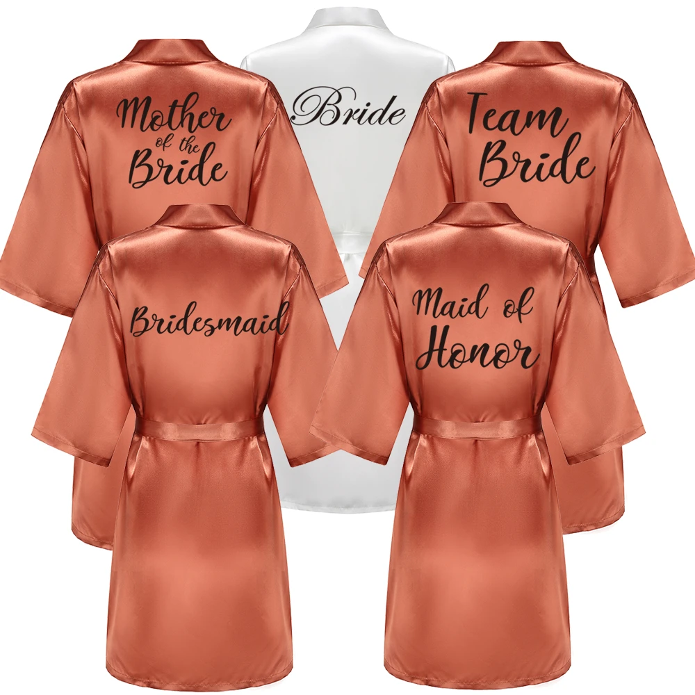 Bridesmaid Sister Bride Mother Robes | Bathrobe Sister Bride | Satin ...