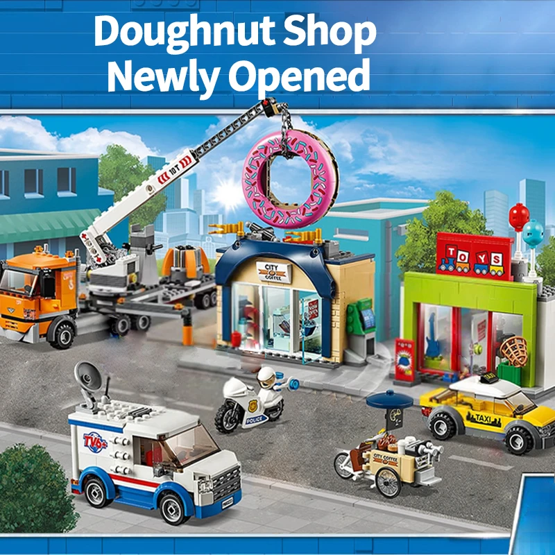 City-Series-Donut-Shop-Opened-Central-Square-Street-View-Creative-Decor ...
