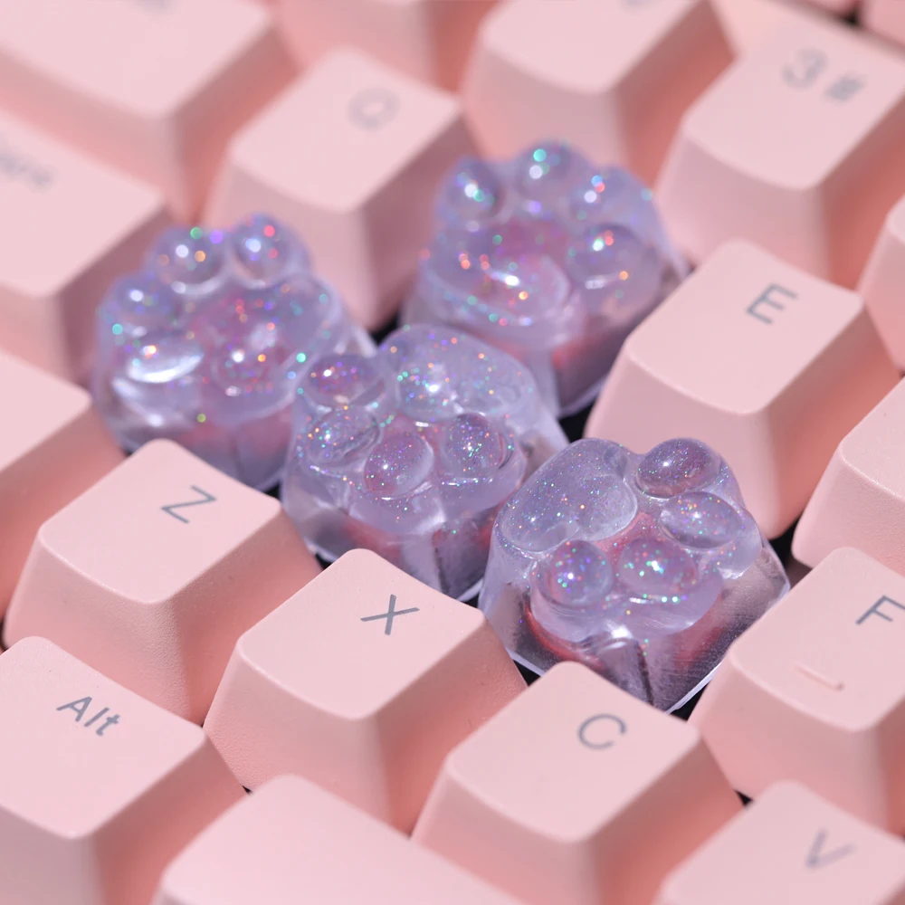 Games Backlit Keycaps Cartoon anime cute cat claw Custom ESC WASD for ...