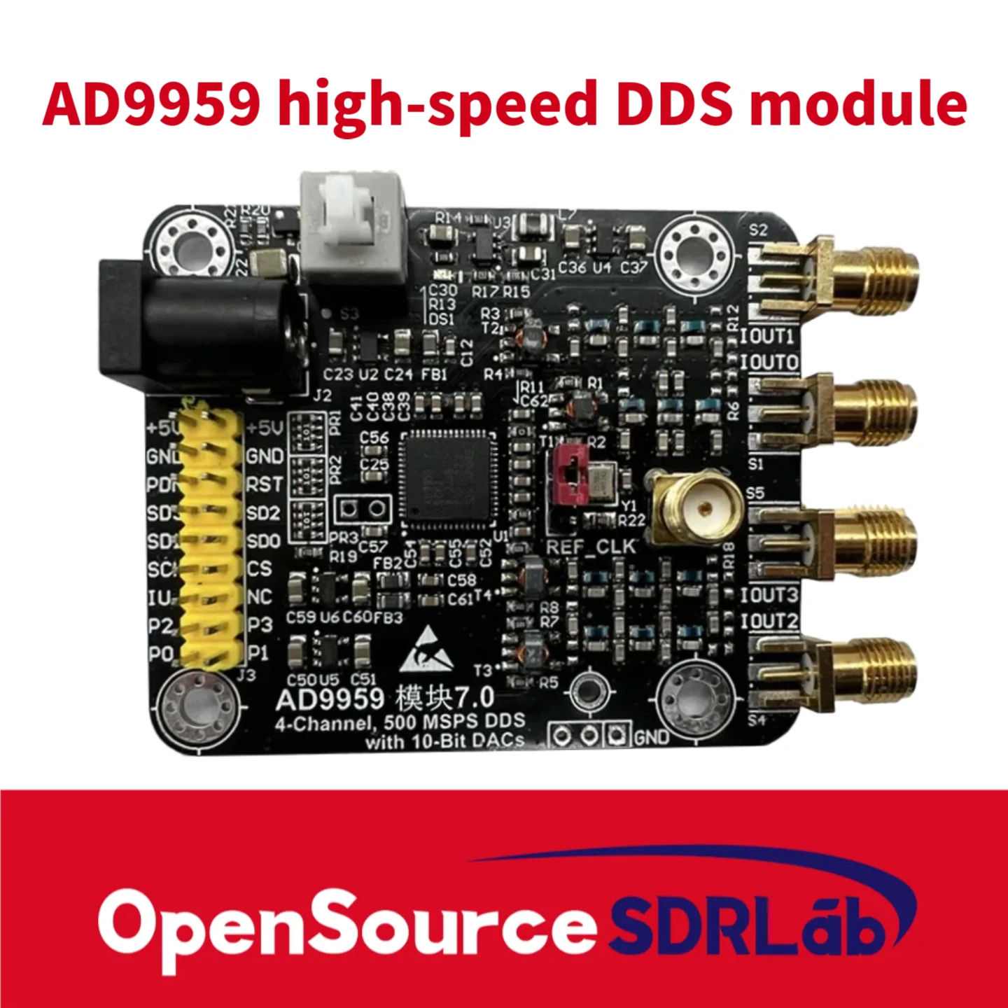 OpenSourceSDRLab AD9959 Module, High-Speed DDS Module, Four Channels ...