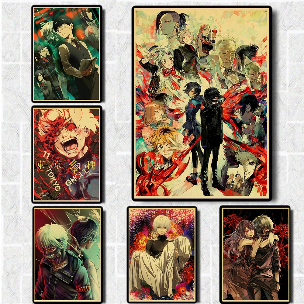 Kraft Paper Wall Sticker | Tokyo Ghoul Stickers | Anime Posters - Kraft ...