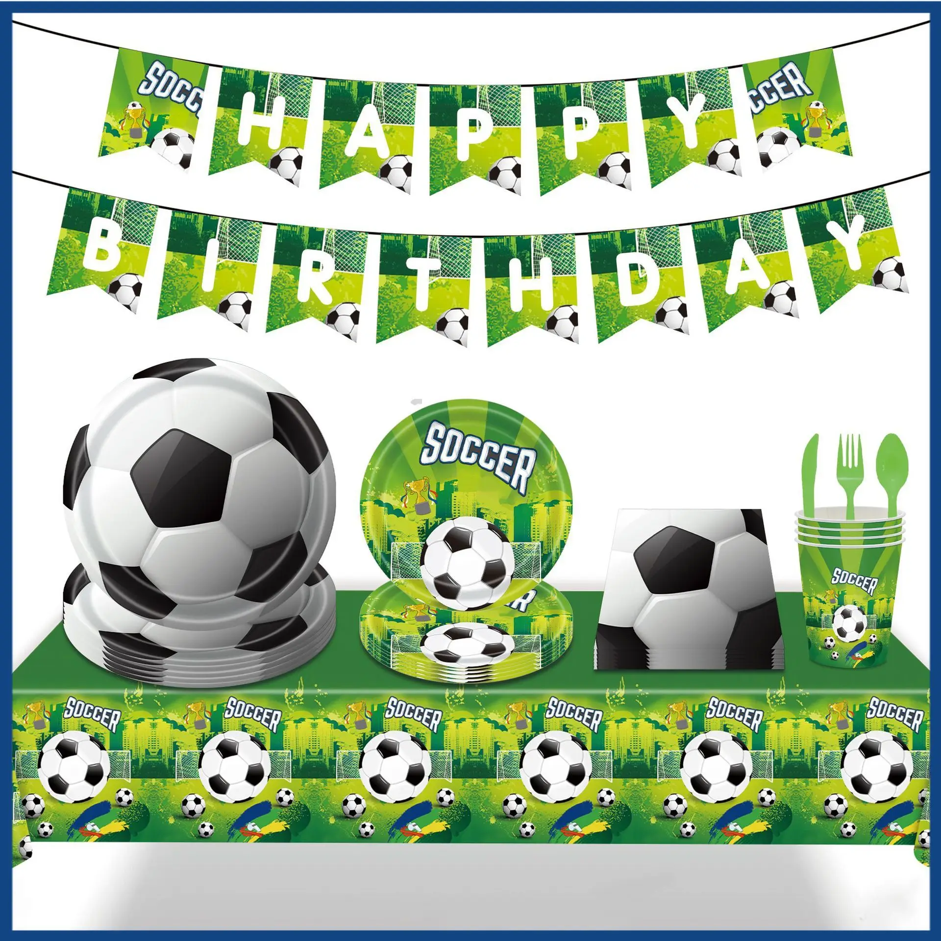 Football-Theme-Party-Supplies-Table-Table-Disposable-Banner-Balloons ...