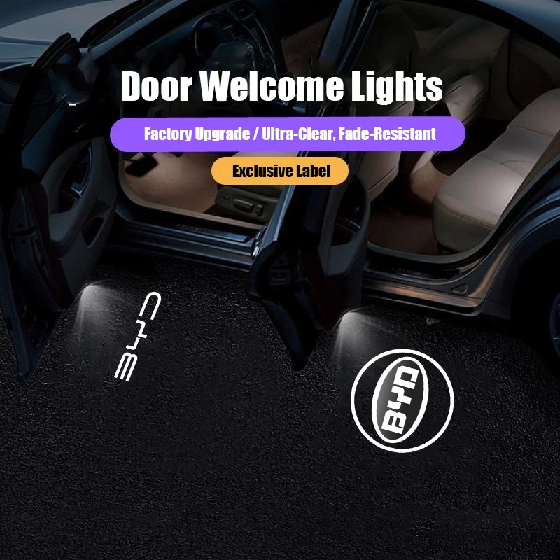 2PCs Car Door Light LED Welcome Laser Projector Logo Lamp Backlight For ...