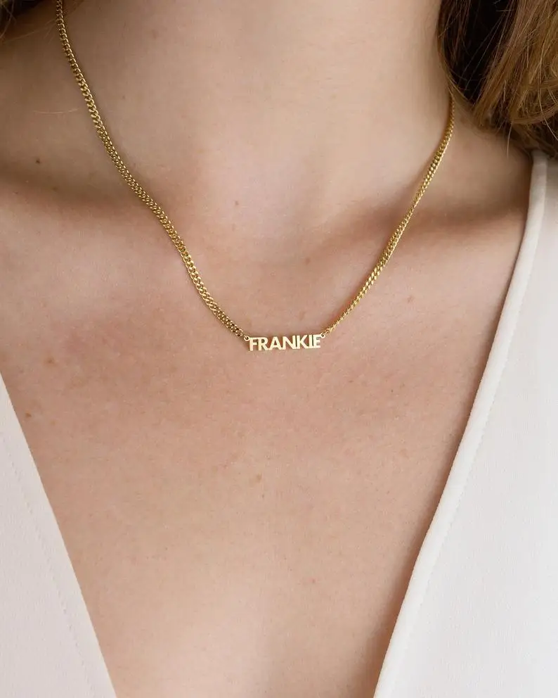 Personalized-Stainless-Steel-Gold-Cuban-Chain-Letter-Necklace ...