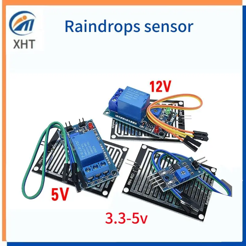 Snow Raindrops Detection Sensor Module Rain Weather Module Humidity For Arduino Relay Control