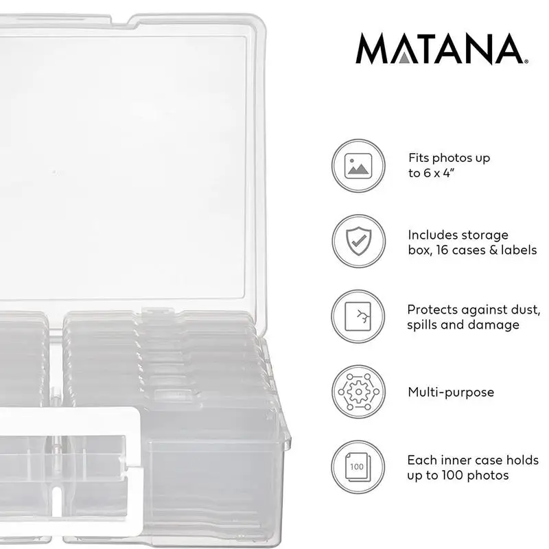 Photo-Cases-Transparent-Container-Boxes-Keeper-Case-For-4-X-6-Inches ...