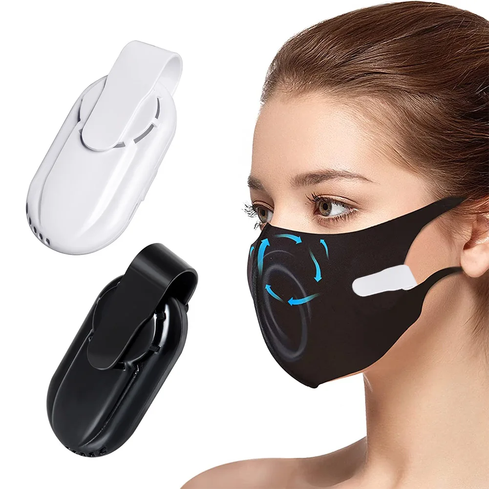 Portable-Reusable-Fan-for-Face-Mask-Clip-On-Summer-Wearable-Sports ...