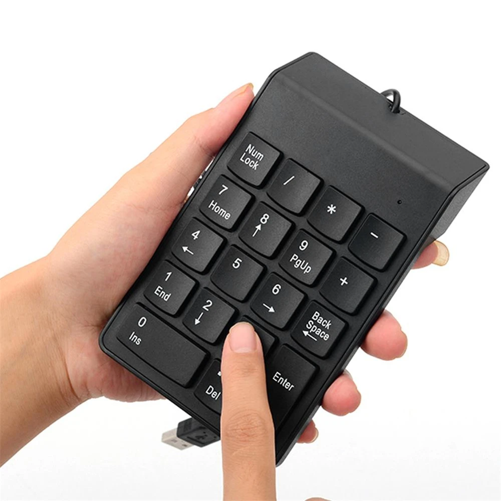 Mini 18 Keys Wireless Numeric Keyboard 2.4GHz USB Numpad Digital Pave ...