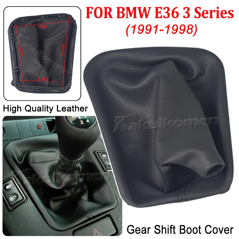 Manual-Shift-Boot-Black-Leather-Boot-Frame-For-BMW-E30-E36-E39-E46-E81 ...