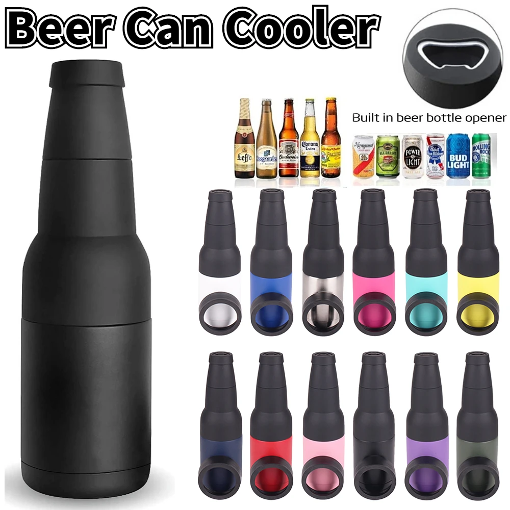 Stainless-Steel-Beer-Bottle-Can-Cooler-Double-Layer-Insulated-Keep-Beer ...
