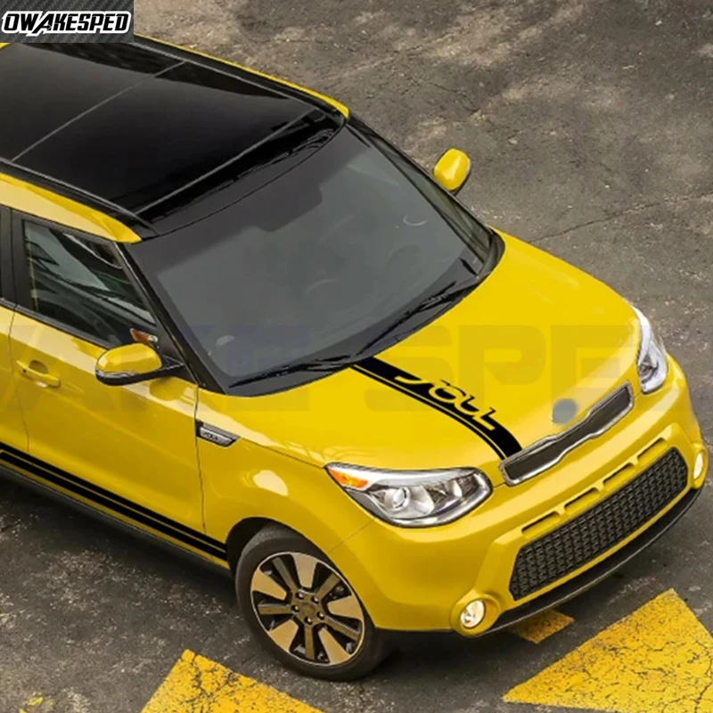 Auto Kap Motorkap Sticker Sport Strepen Voor KIA Soul GT Lijn EV ECO ...