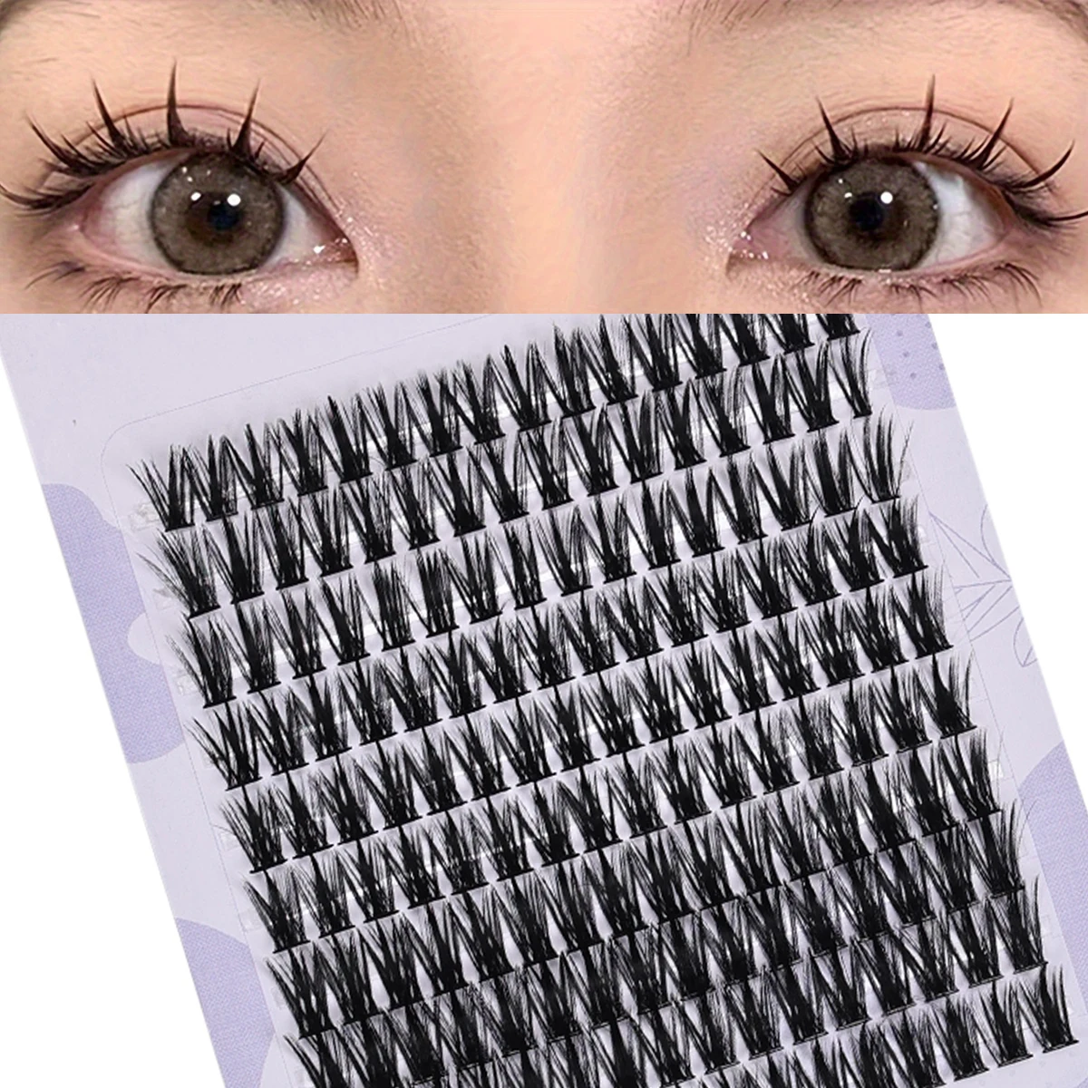 160-Rows-Cluster-Lashes-Faux-Mink-Eyelashes-Cluster-Natural-Eyelash ...