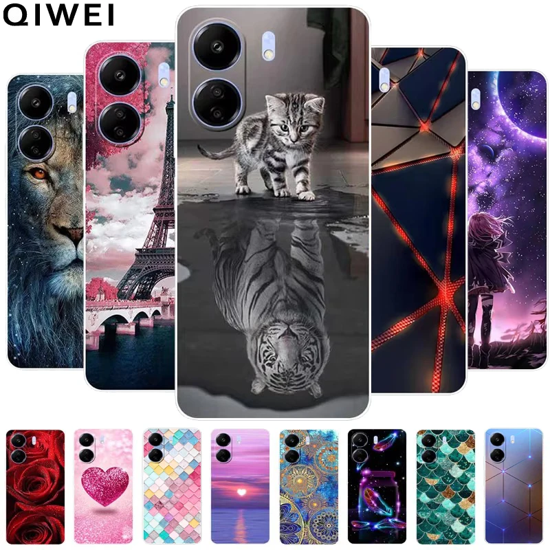 For Xiaomi Poco C65 Case C 65 Clear Bumper Soft TPU Silicone Back Cover ...