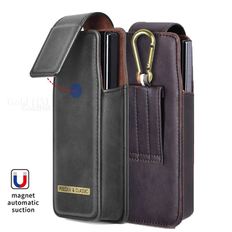 Leather-Phone-Case-For-Samsung-Galaxy-Z-Fold6-5-Magnetic-Flip-Phone ...