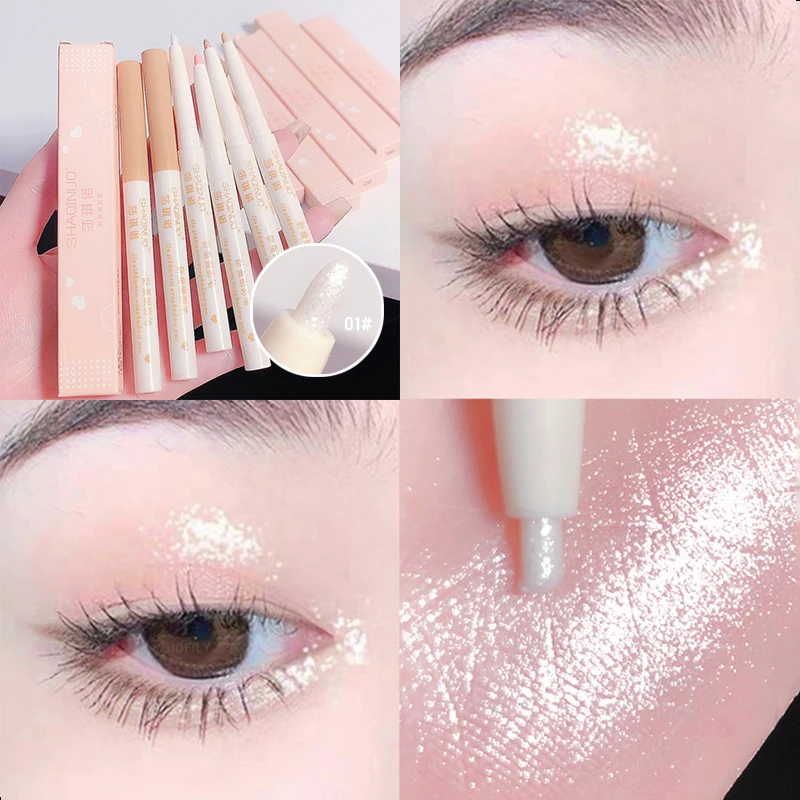 White Glitter Eye Makeup