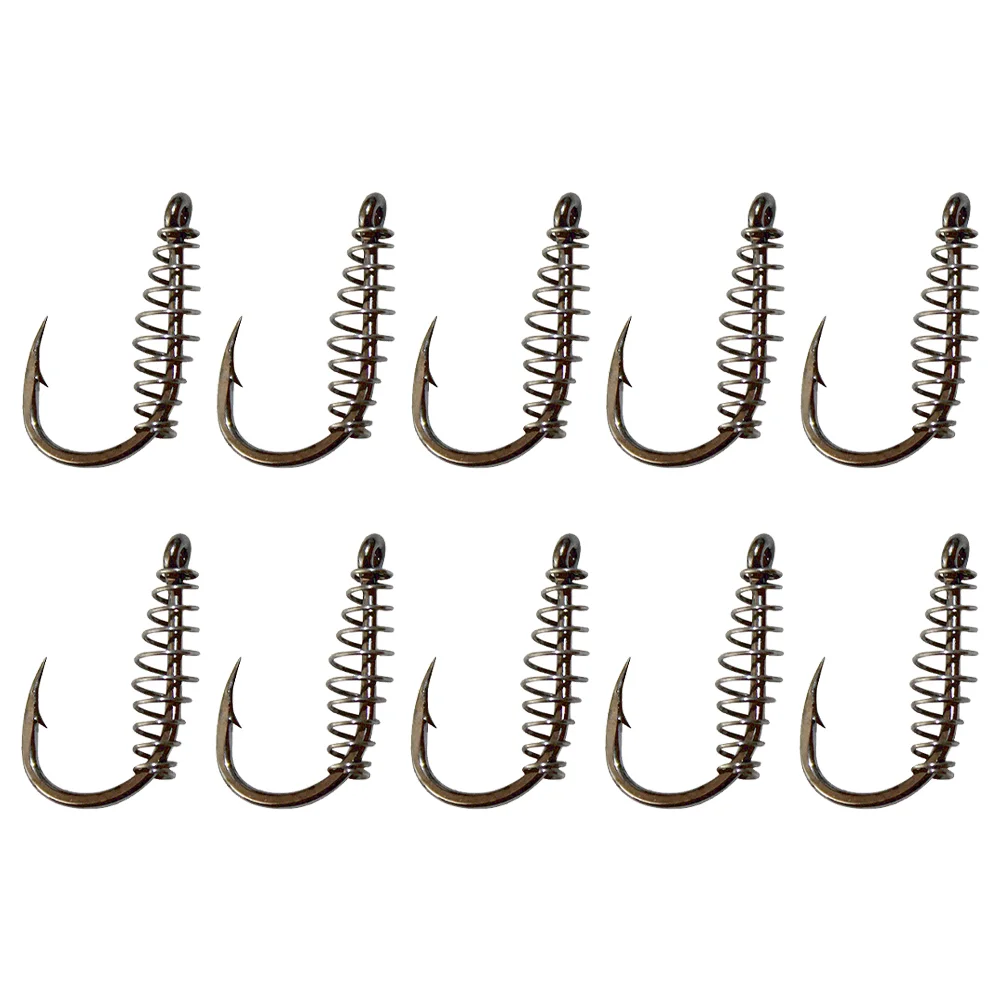 10pcs-Professional-Fish-Hooks-High-carbon-Steel-Spring-Fishing-Hooks ...
