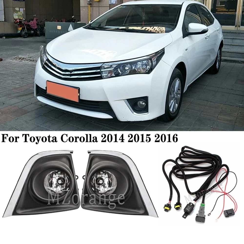 Front-Fog-Lights-For-Toyota-Corolla-2014-2015-2016-Halogen-Bulbs-with ...