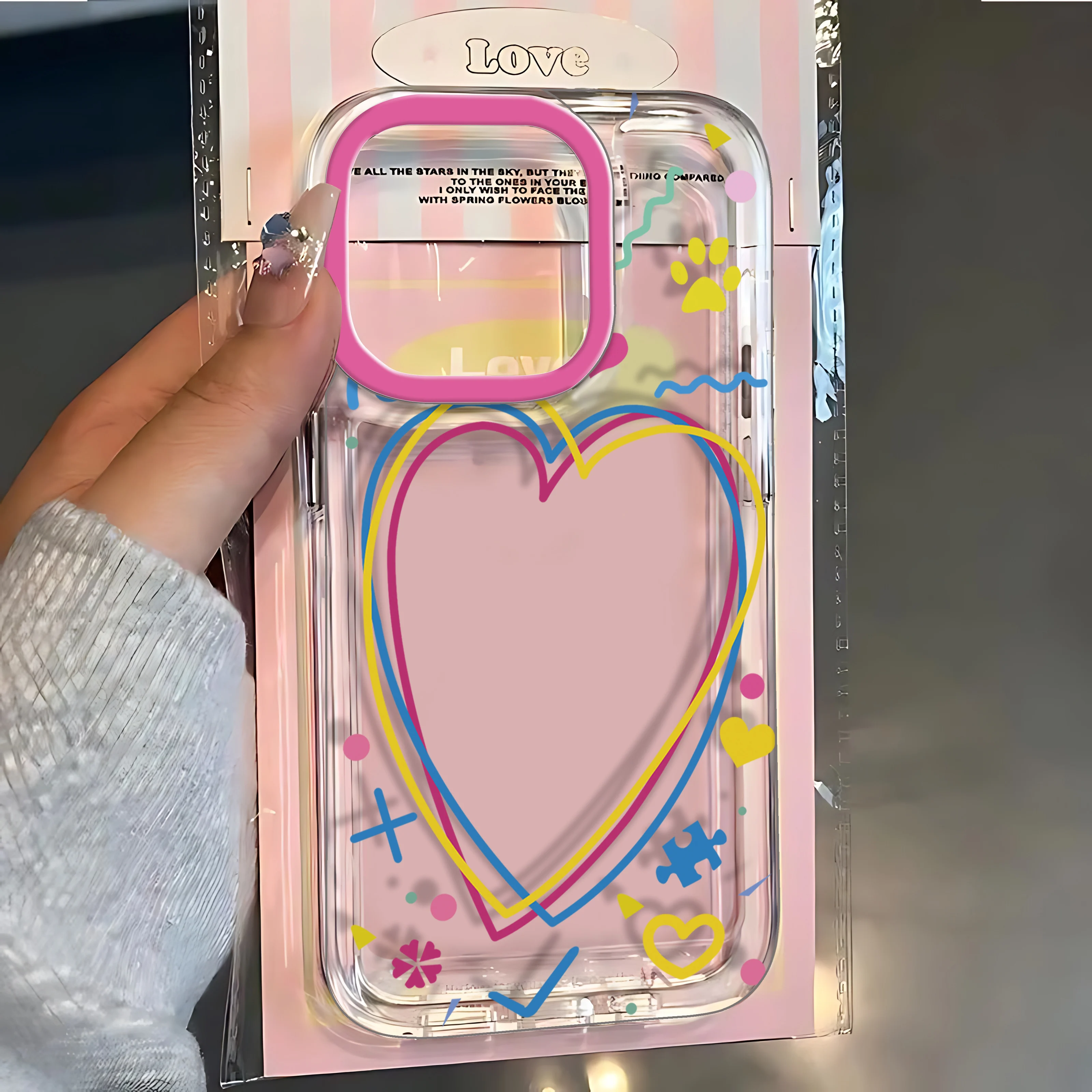 Korean Simple Love Design Phone Case - Minimalist Style Back Cover for ...