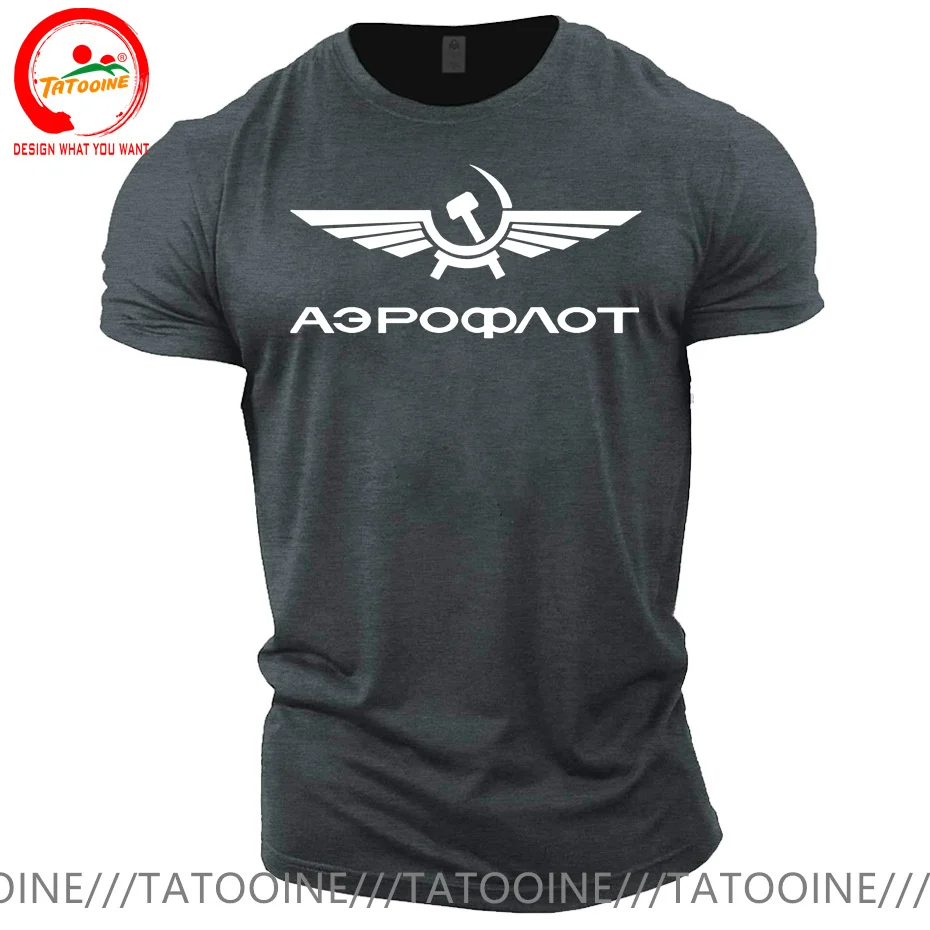 Aeroflot-Aviation-Russe-Pilote-Aerospace-Aviateur-T-Shirt-Men-Summer ...