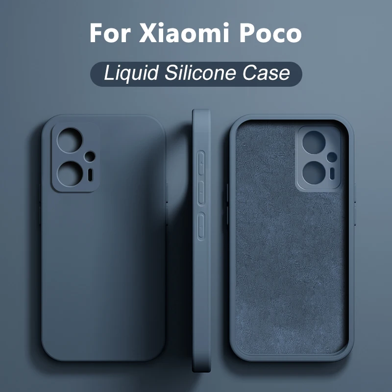 Original Liquid Silicone Case For Xiaomi Poco X4 GT X3 X5 Pro F3 F4 GT ...