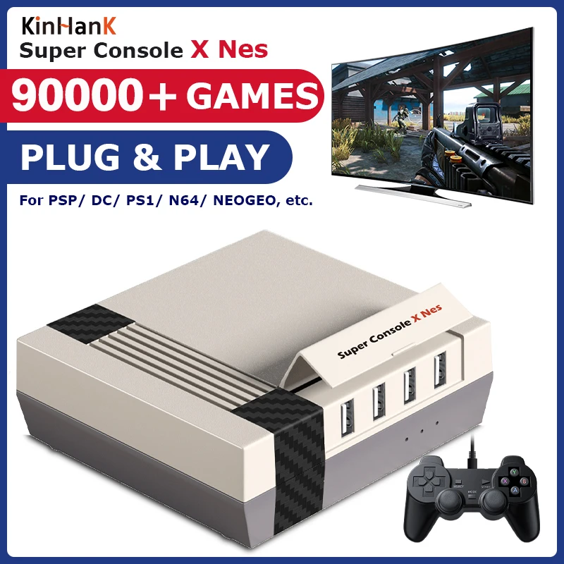 Retro Mini Game Console Super Console X NES Built-in 90000 Games ...