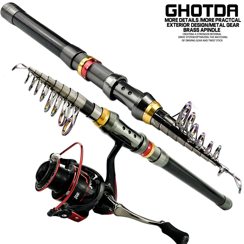 Ghotda Strong And Durable Carbon Fishing Rod Combo 1.8-3.6M and ...