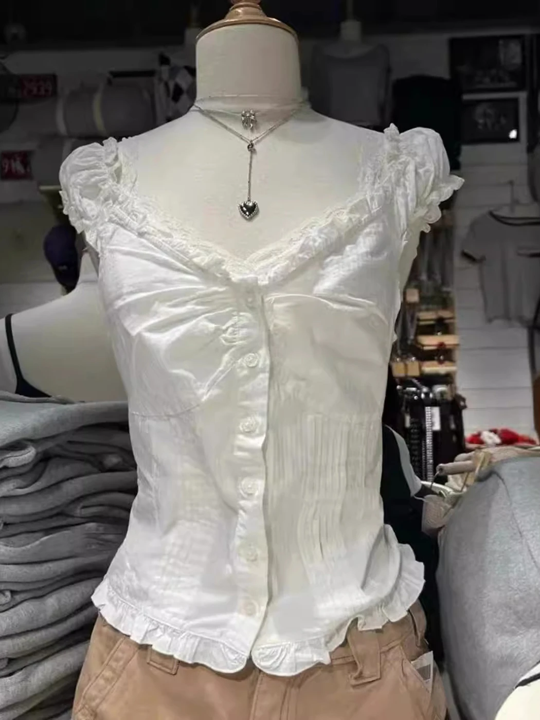 Ruffles-Chic-Tops-For-Women-Summer-2000s-Y2K-Clothes-2024-Cotton-Sexy ...