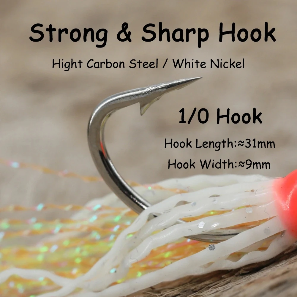 Sabiki Rig White Fish Luminous life like soft plastic. - Easy Fishing ...