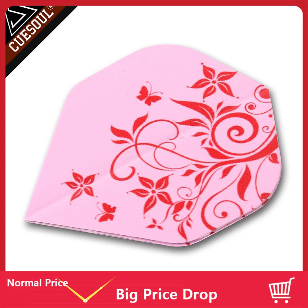 CUESOUL 9pcs Professional Dart Flights Dart Tails Wings Pink Color With ...