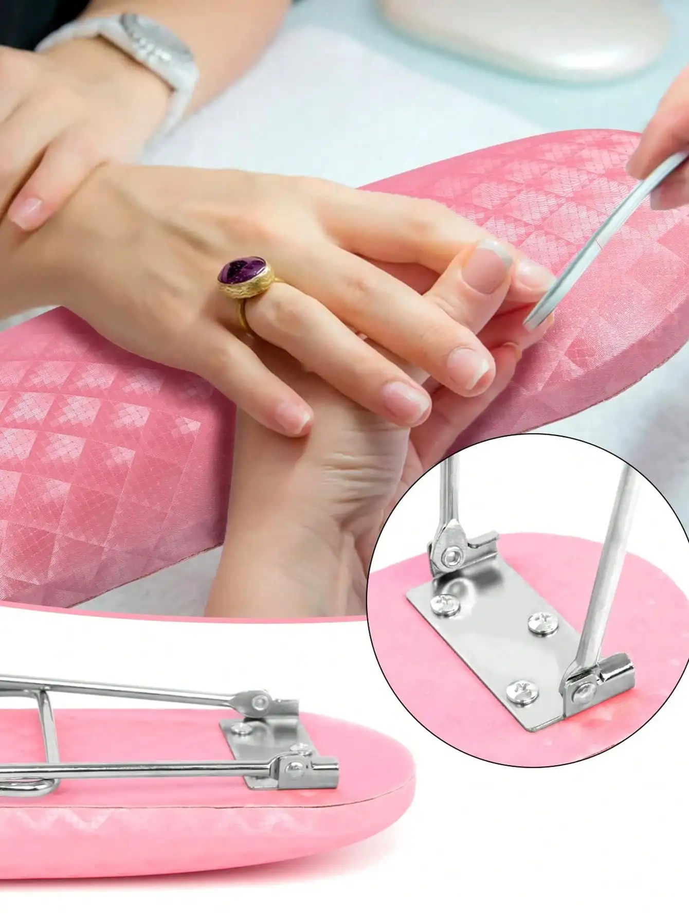 Nail-Arm-Rest-Professional-Microfiber-Leather-Nail-Hand-Rest-Stand-Arm ...
