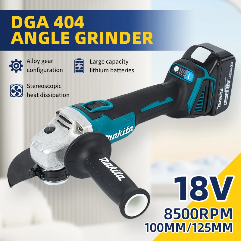 Makita-18V-125mm-DGA404-Brushless-Lithium-Electric-Angle-Grinder ...