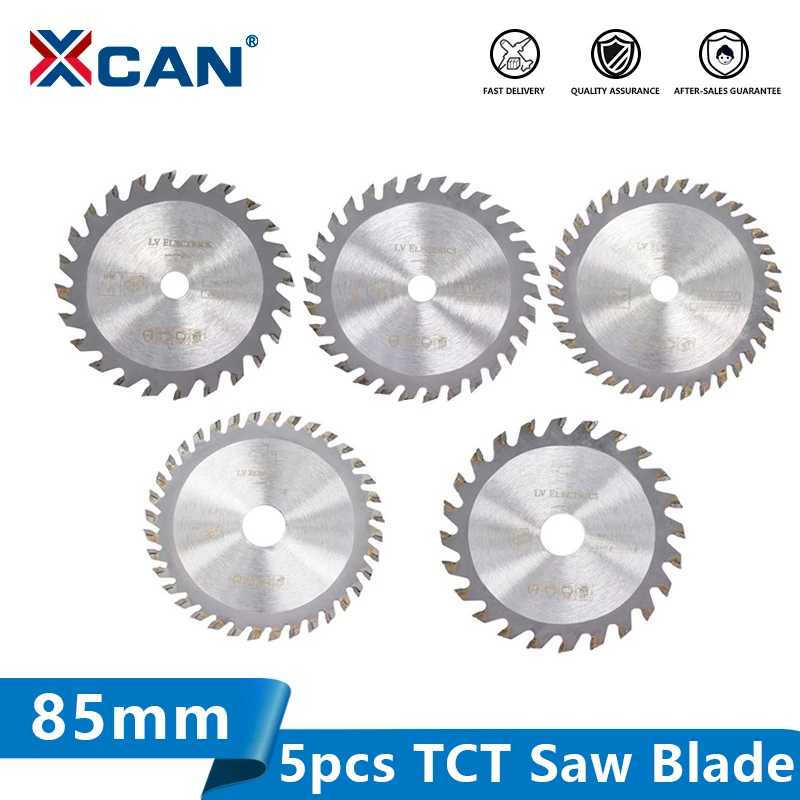 XCAN 5pcs 85mm Diameter 24/30/36Teeth Carbide Circular Saw Blade Mini ...