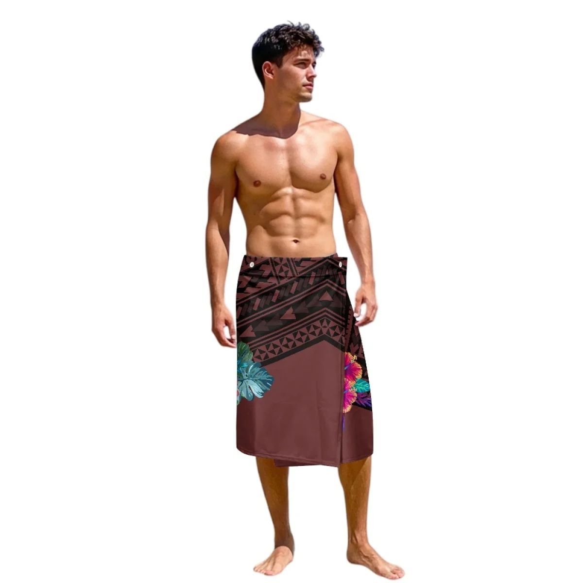 Polynesian Tattoo Style Men's Ie Faitaga Custom Samoan Tribal Motif ...