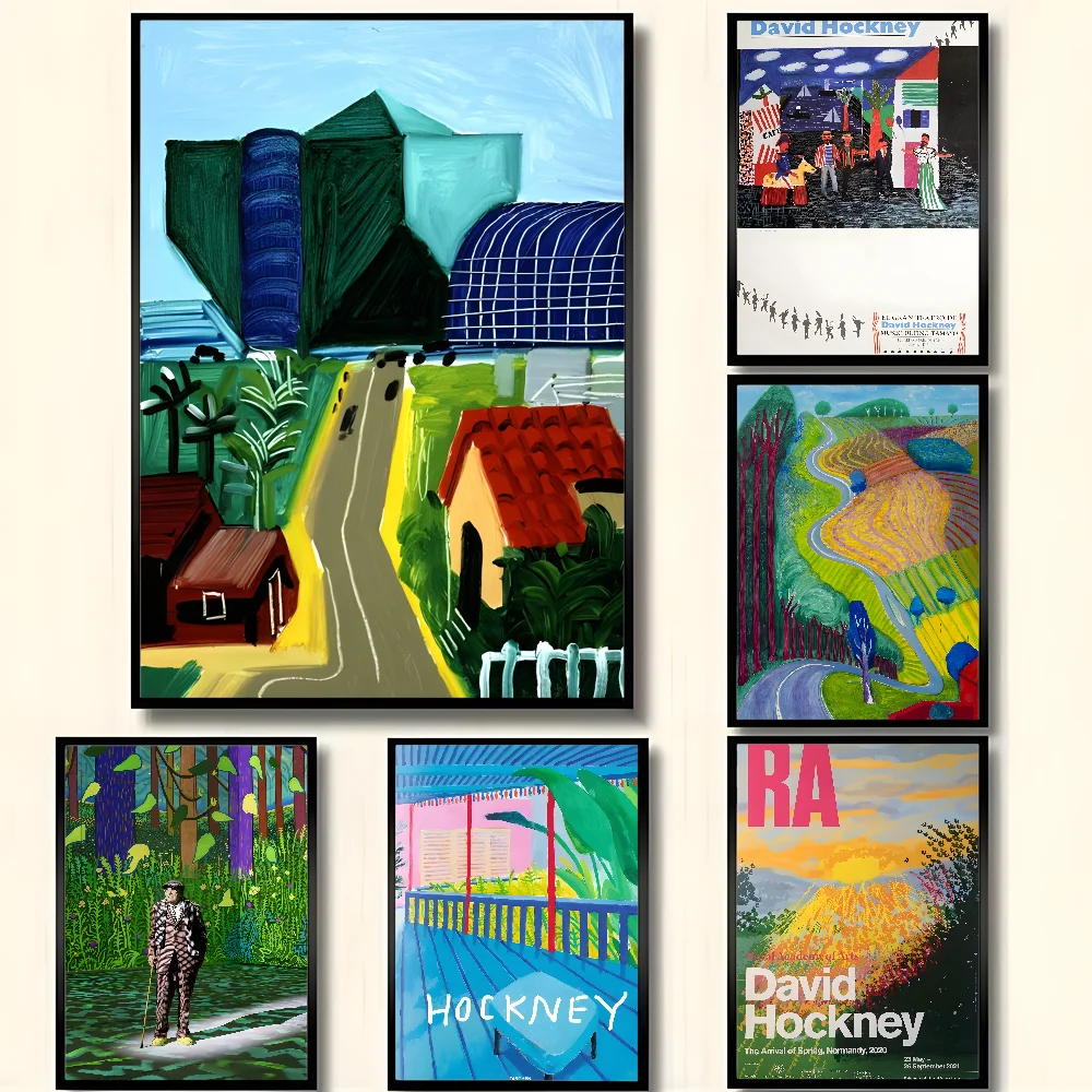 David Hockney Art imprime affiche HD Art collant mur étanche maison ...