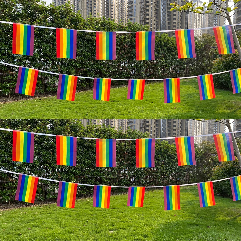 Polyester String Flag | String Rainbow Flag | String Flags Pride - 5.5m ...