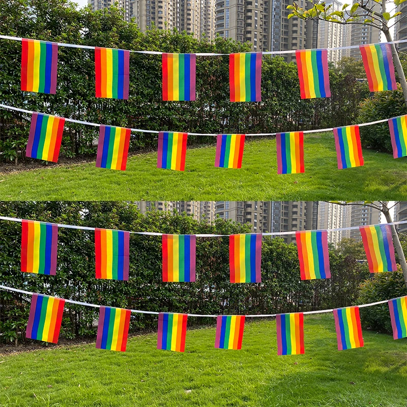 Free Shipping Aerlxemrbrae 5.5m 20pcs/set14cmx21cm D Rainbow String ...
