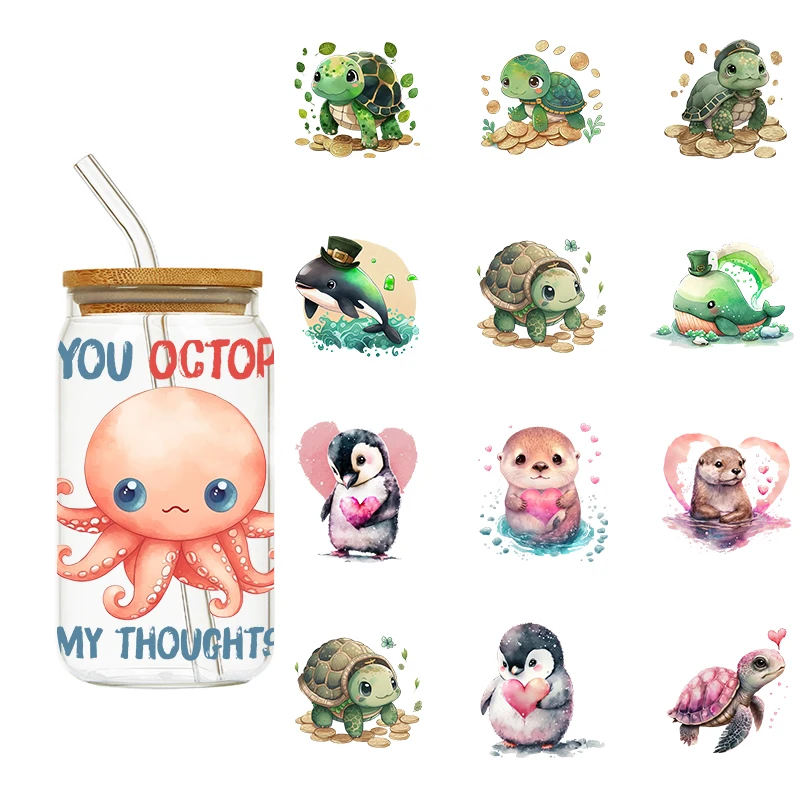 LETOP-1PCS-Marine-Organism-Dolphin-16Oz-Wraps-Uv-Dtf-Cup-Transfer ...